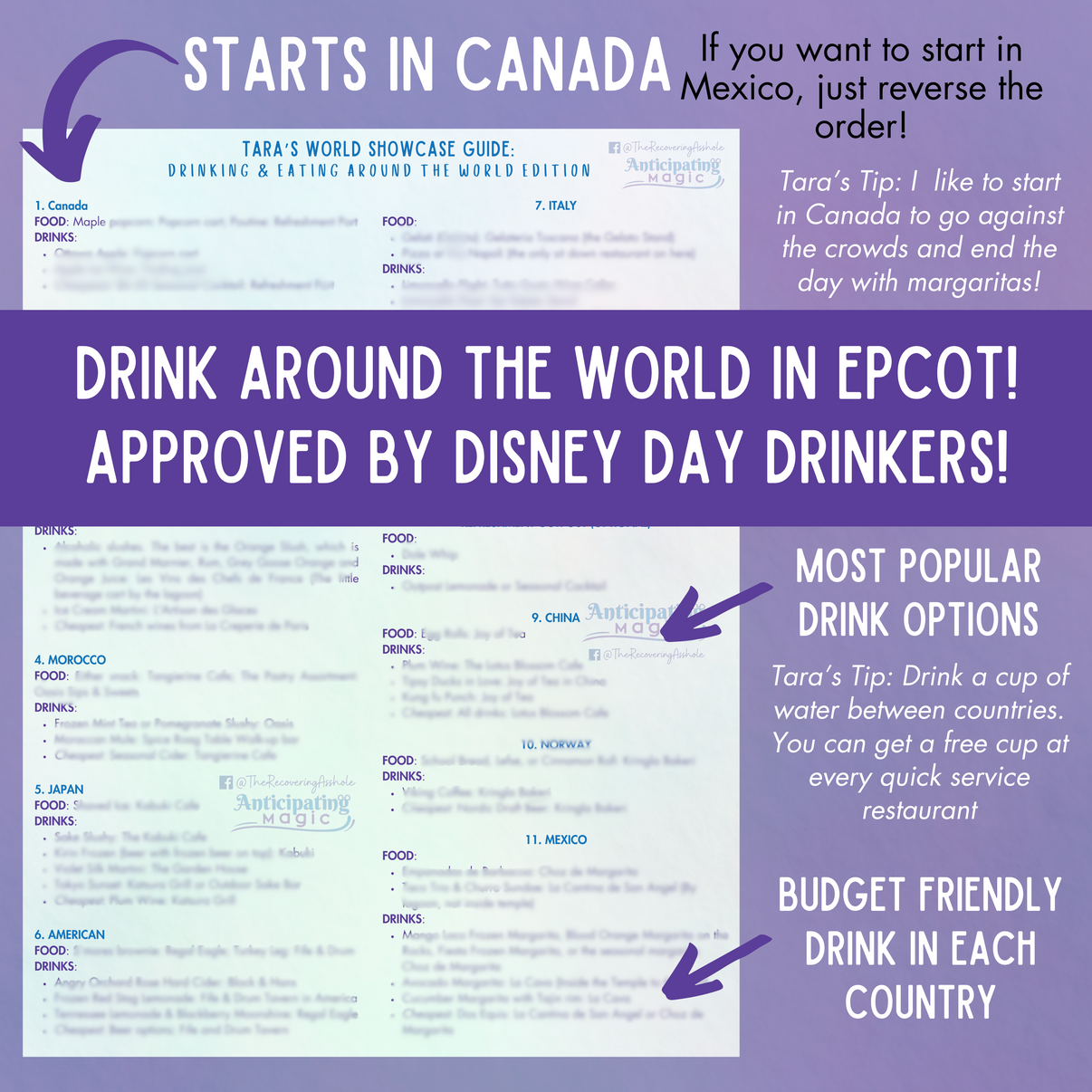 Epcot Drinking Guide: Drink Around the World in Disney – Anticipating Magic